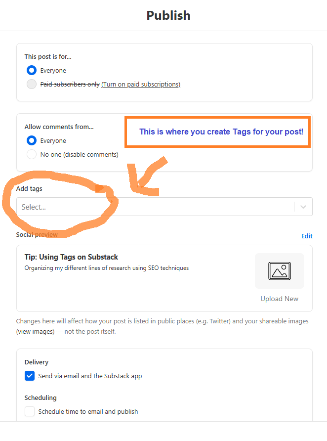 Tip: Using Tags on Substack - Mightier Acorns