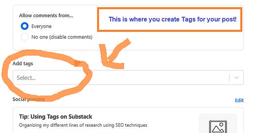Tip: Using Tags on Substack - Mightier Acorns