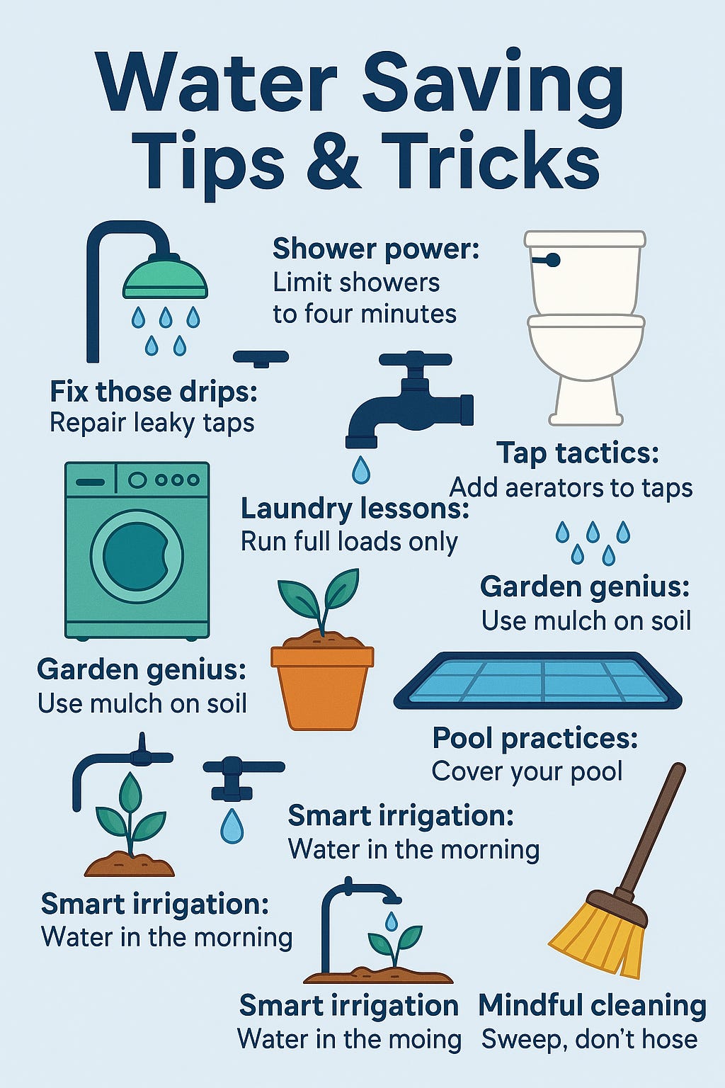 Water Saving Tips & Tricks - by NOOCON - Greeninch