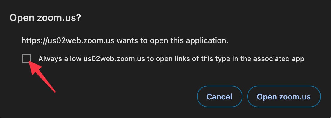 Open Zoom Links in a Single Click - by Dima Dobrynin