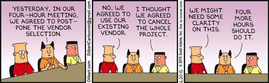 Staff Meeting Dilbert