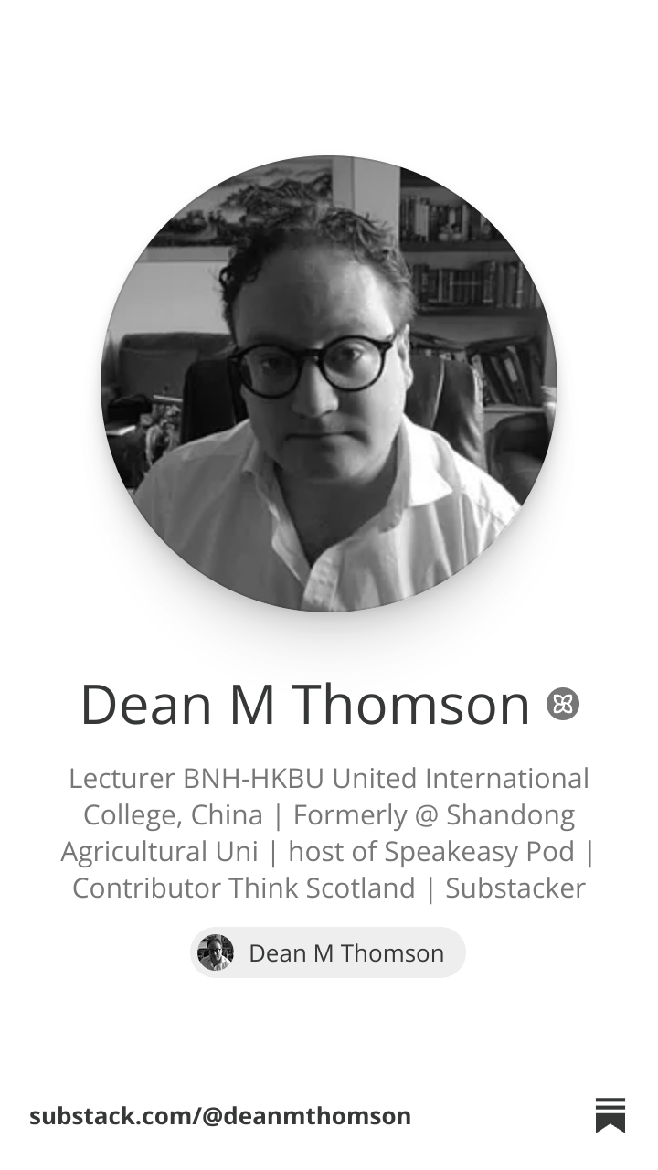 Dean M Thomson | Substack