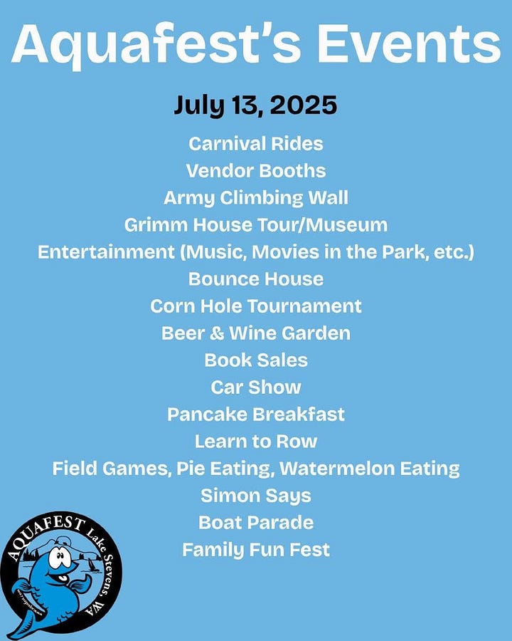 Aquafest 2025 Kicks Off Today, Celebrating 56 Years of Lake Stevens ...