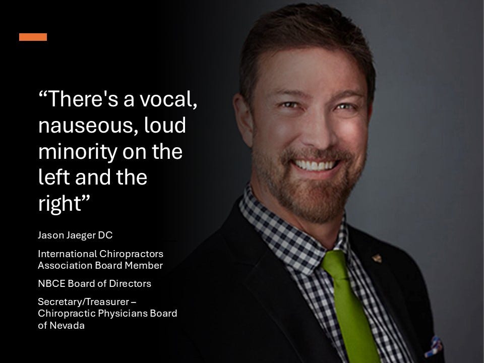 Jason Jaeger's Nevada, NBCE, and the “Chiropractic Cartel”