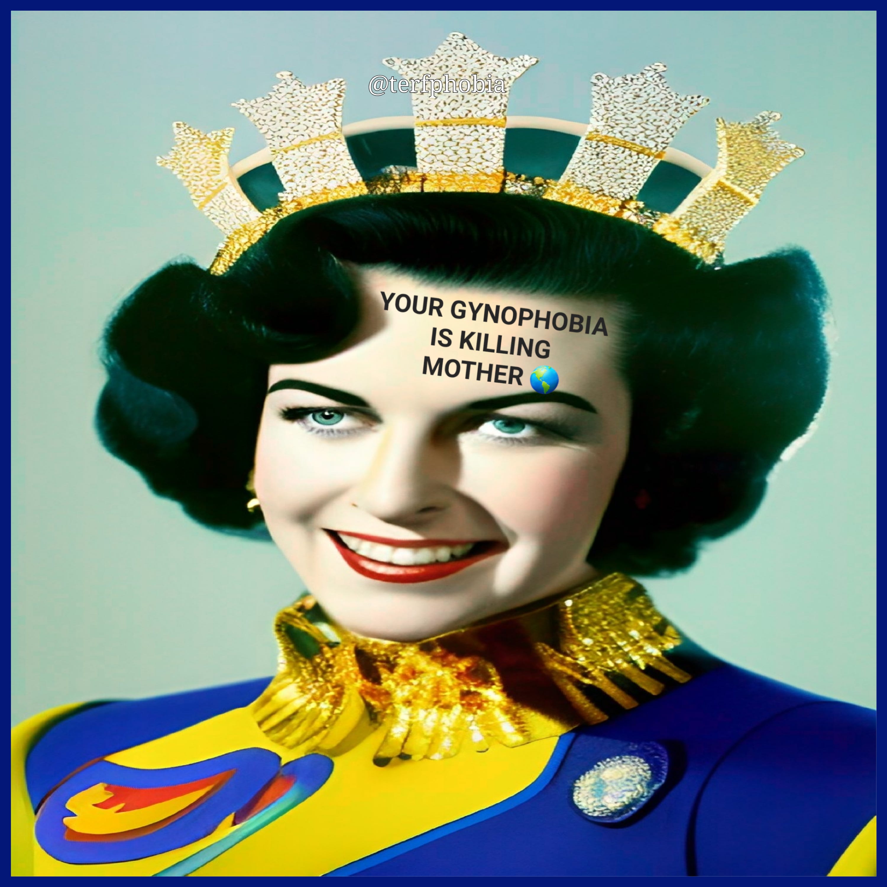 Your gynophobia is killing Mother Earth. - by TERF, MD