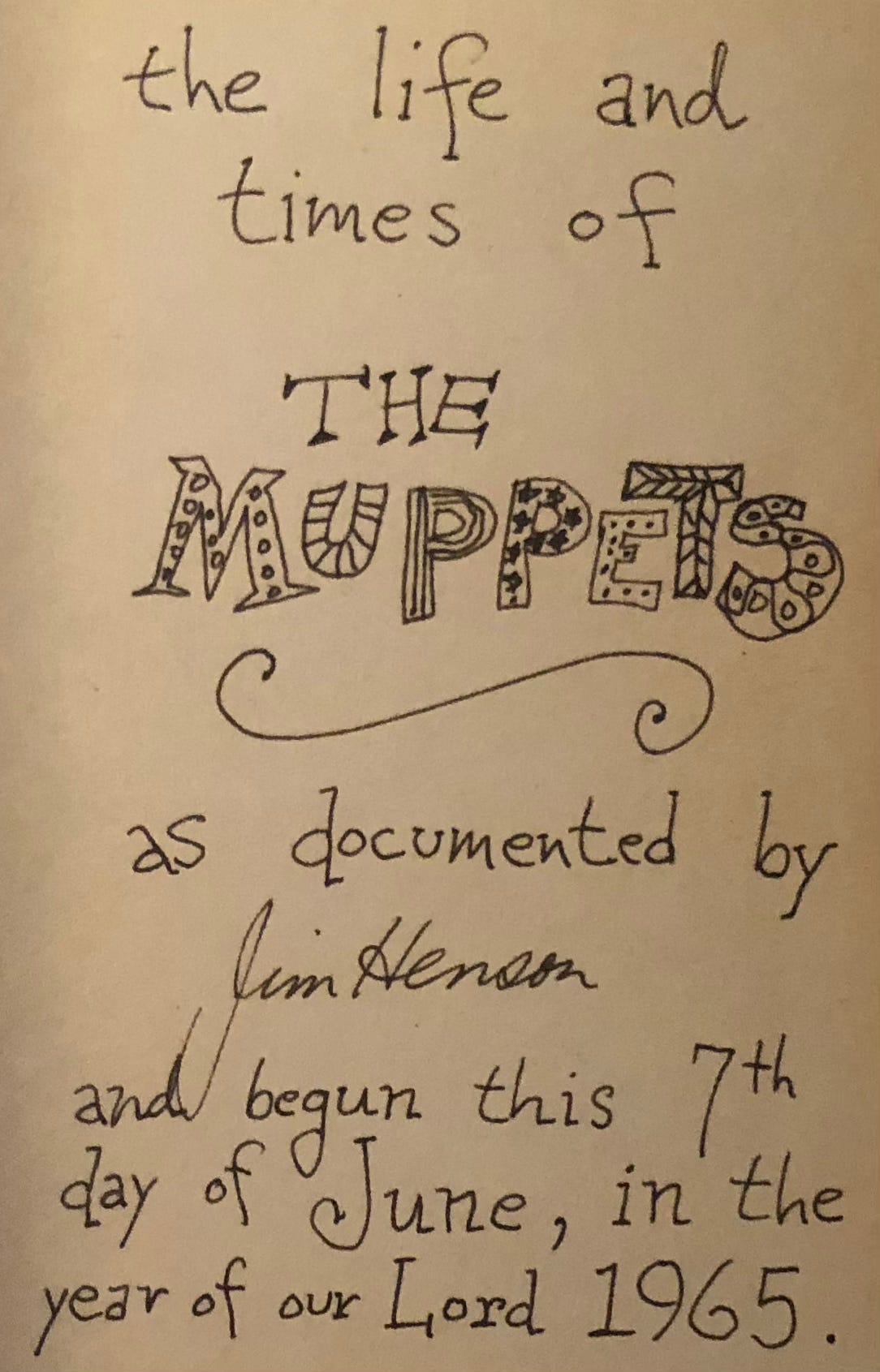 jim henson letter to children