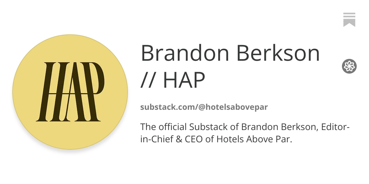 Brandon Berkson // HAP | Substack