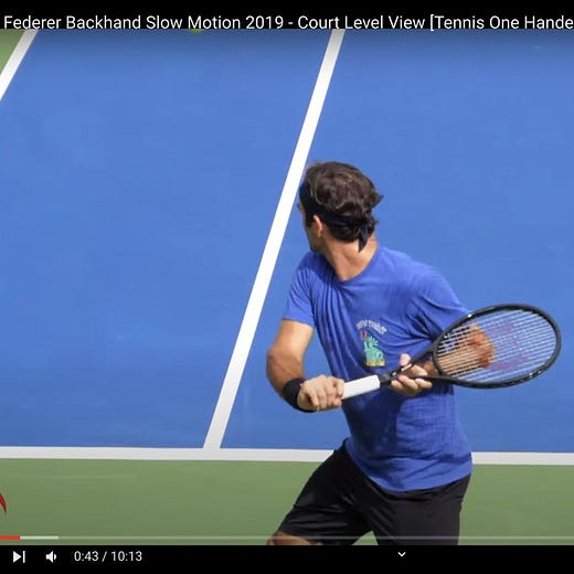 federer backhand grip change