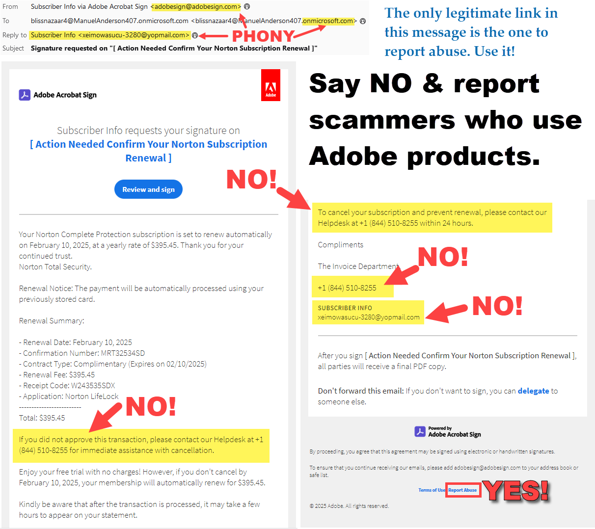 Legitimate looking scam messages - by Bill Blinn