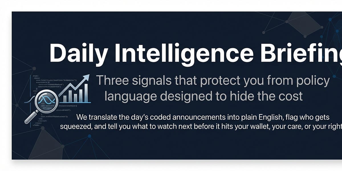 Daily Intelligence Briefing: 3 Extraction Signals for Today