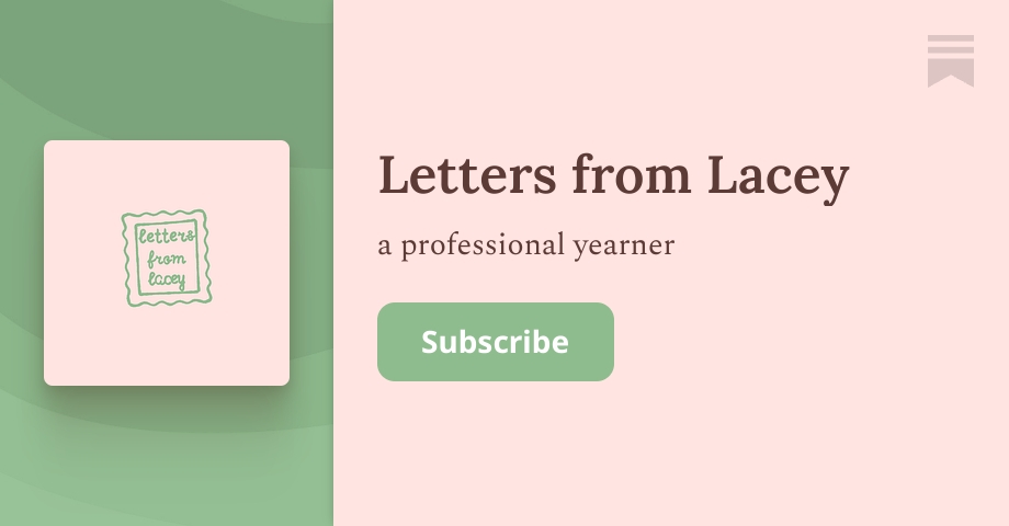 A short life update - by eve lacey - Letters from Lacey
