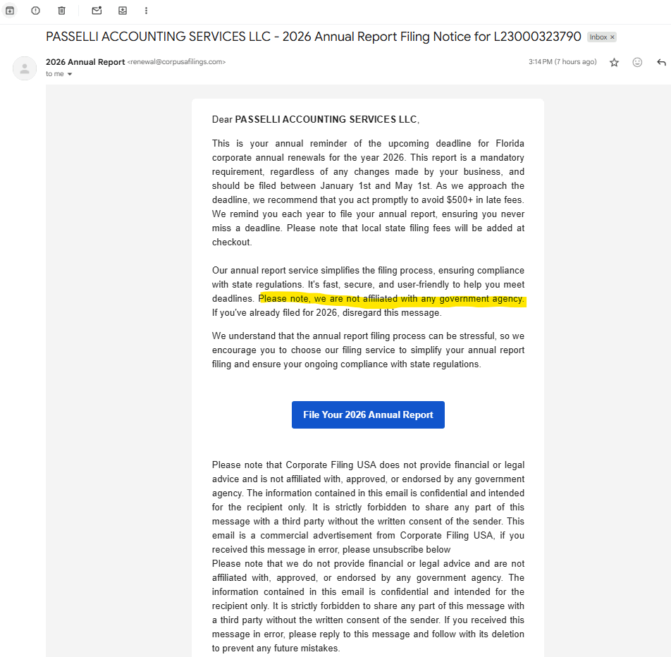 Florida LLC Owners - Fake Filing Notices and where to actually file ...