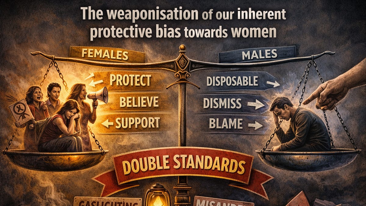 The weaponisation of our inherent protective bias towards women