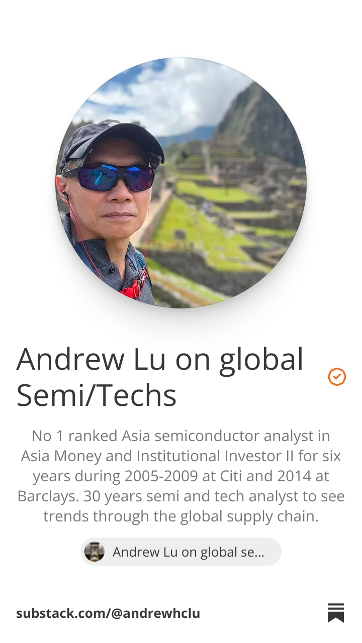 Andrew Lu on global Semi/Techs | Substack