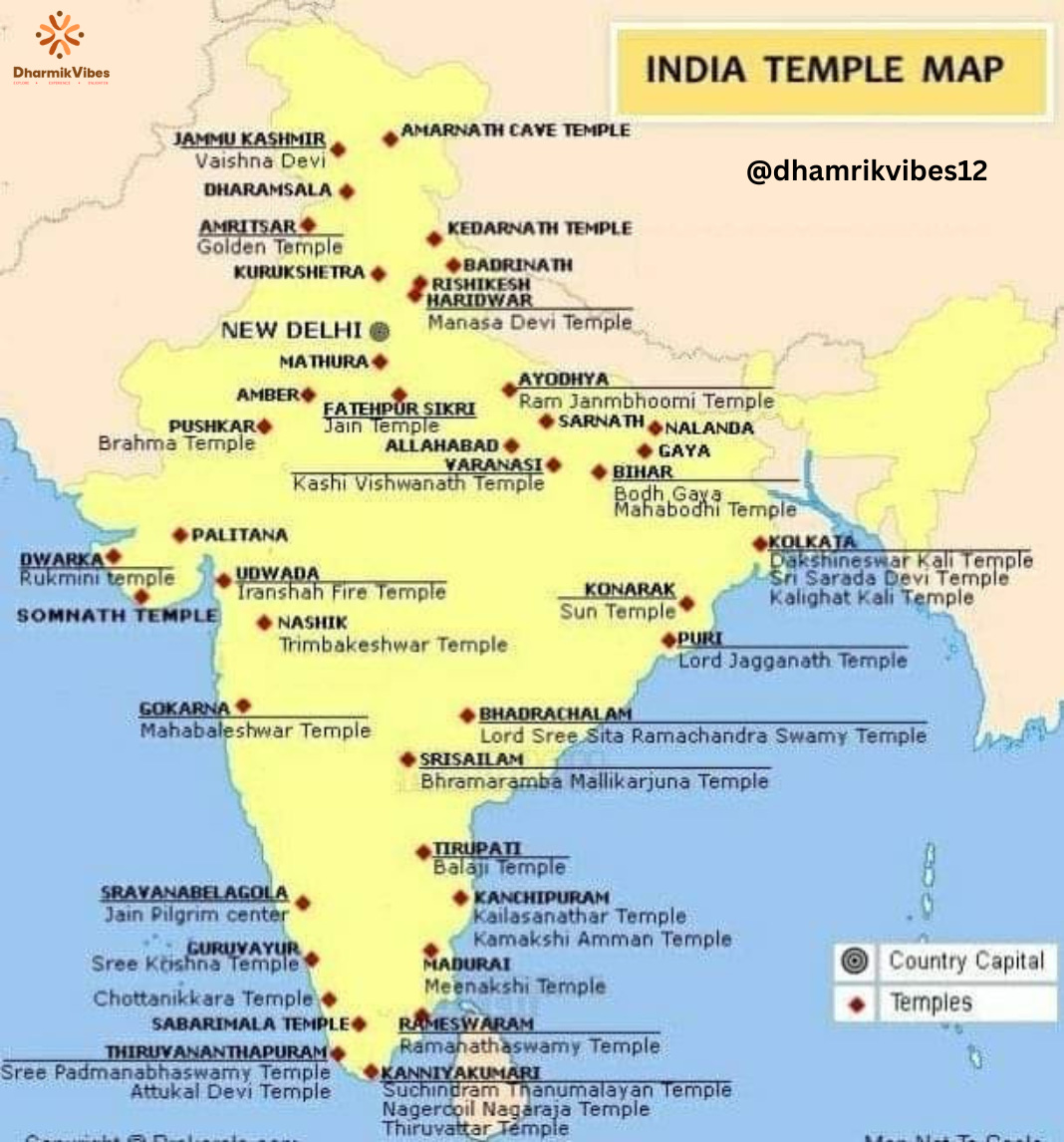Famous Temple Map of India: A Sacred Odyssey Across Time and Divinity