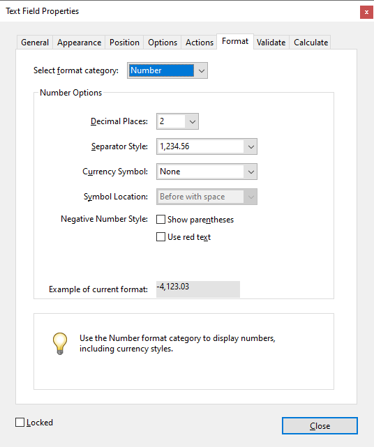 More Custom Formatting for PDF Fields