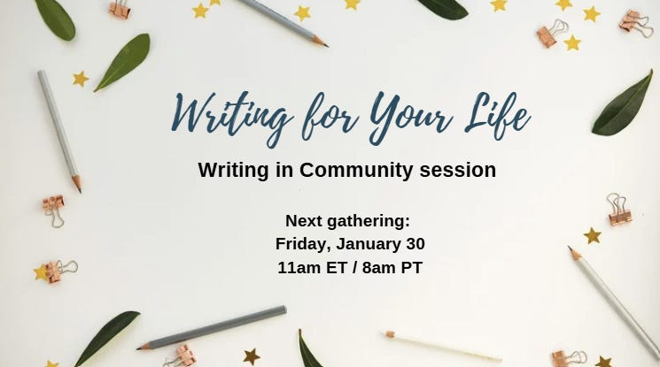 Upcoming Event: Writing in Community