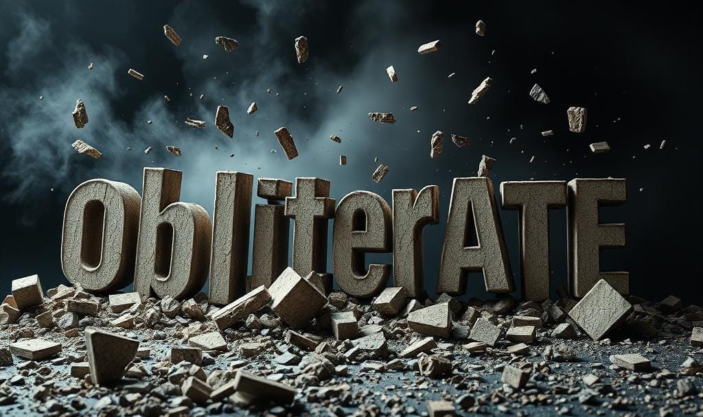 Words & Phrases we can ‘totally and completely obliterate’