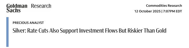 Goldman: 'Higher Silver Prices But Harder to Get There' | Scottsdale Mint