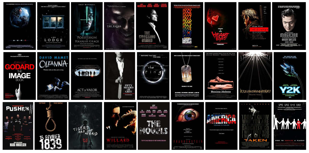 Which colours dominate movie posters and why?