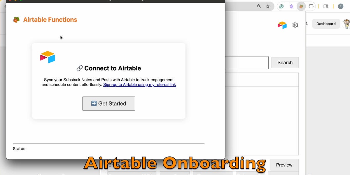 Airtable Onboarding for Substack Notes Scheduler