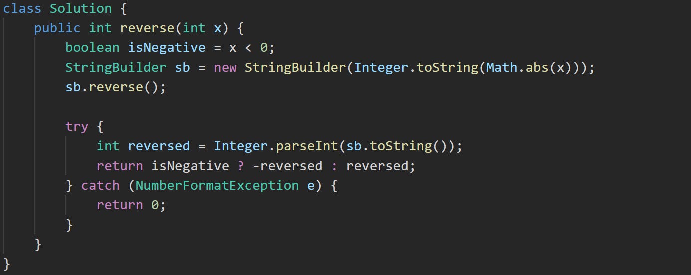 LeetCode #7: Reverse Integer — Solved in Java