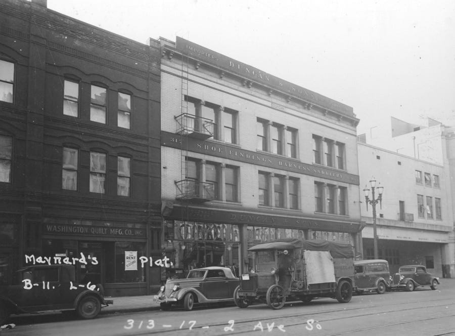 Pioneer Square History Walk Stop Number 8 Duncan & Sons Saddlery Building