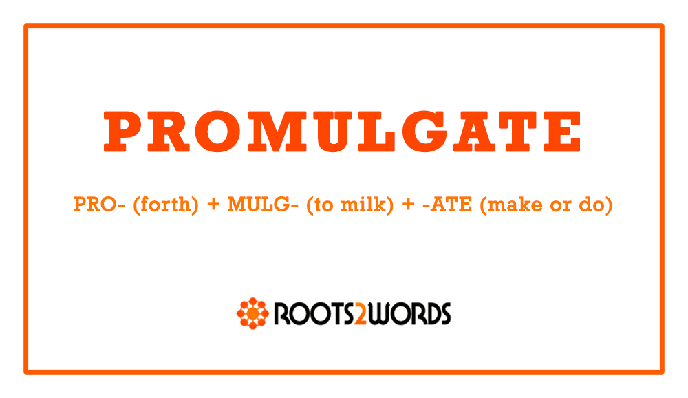 Word of the Day: PROMULGATE - by Mike Bergin - Roots2Words