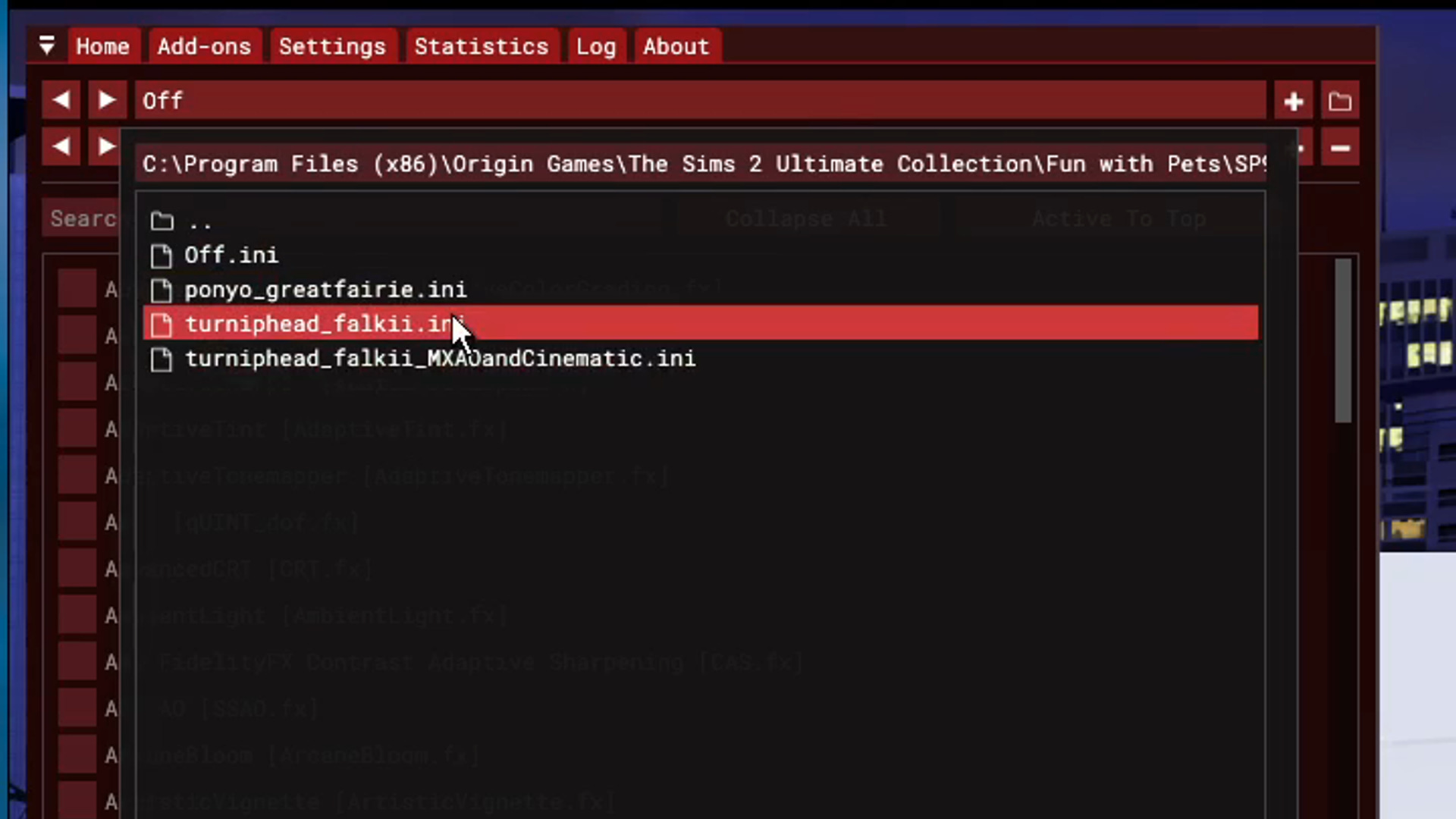 How to install GShade on The Sims 2 RPC for Windows