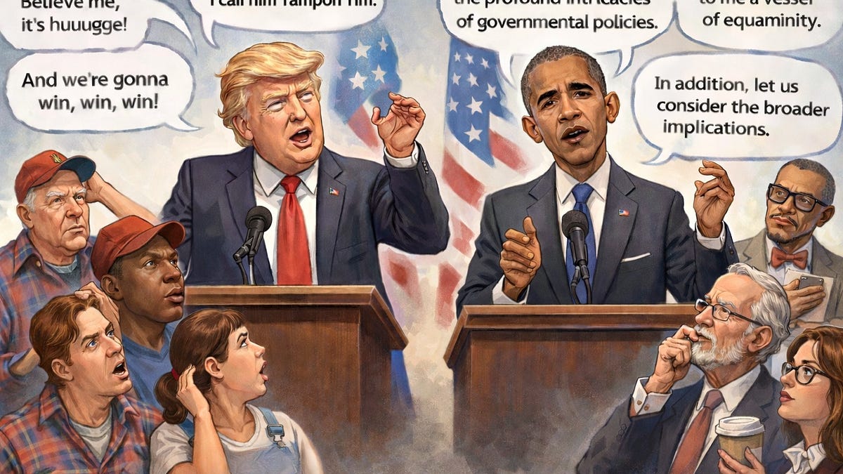 Trumps talegaver vs. Obamas taleguld