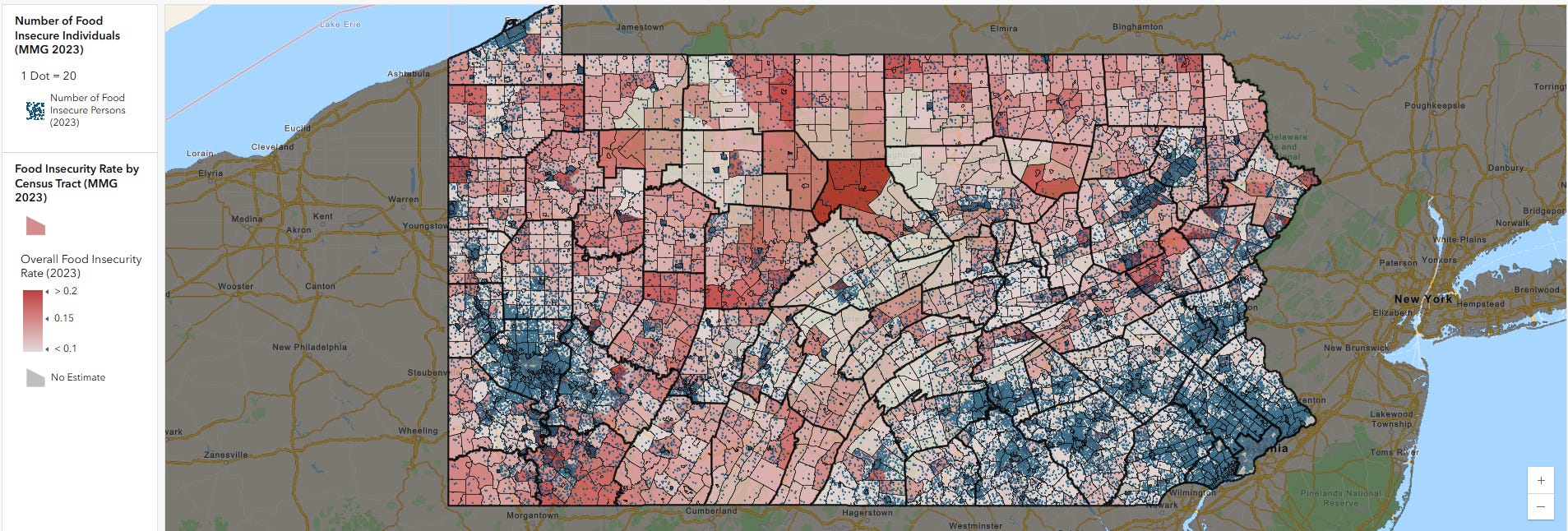 Interactive: Local Food Insecurity Rates in Pennsylvania