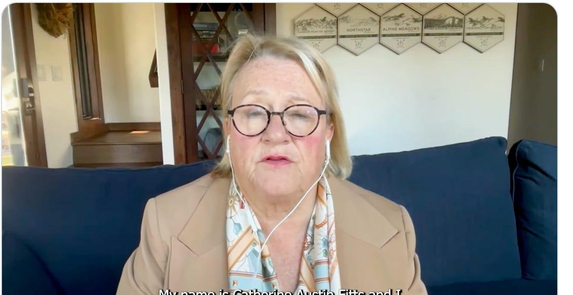 Catherine Austin Fitts addressing a court in Netherlands