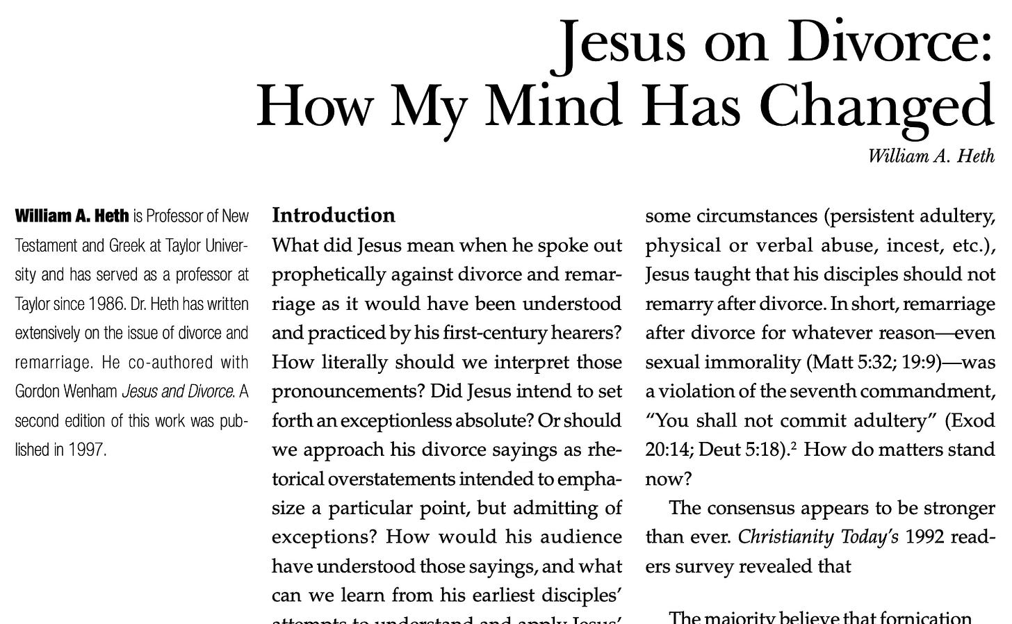 Is Abuse a Biblical Grounds for Divorce? - by Colin Rieke