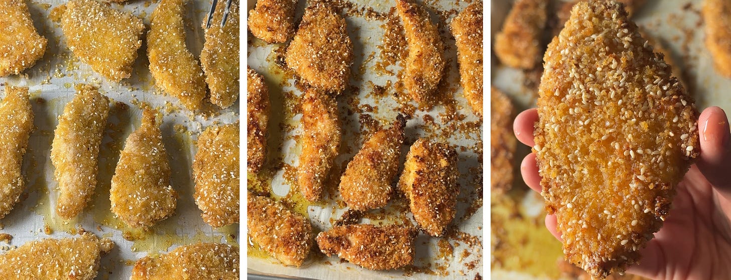 Sheet-Pan Chicken Schnitzel - by Carolina Gelen - SCRAPS