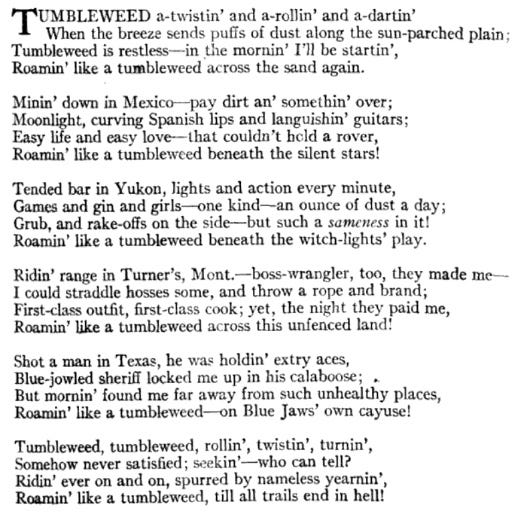 TUMBLEWEED - by Matthew Kennedy