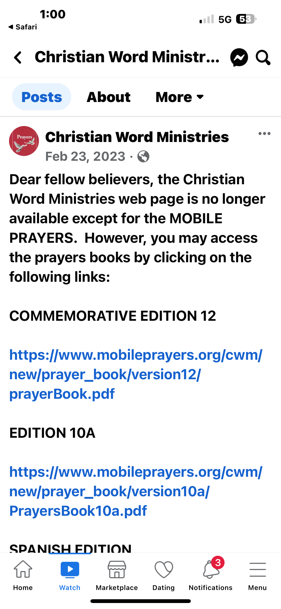 Christian Word Ministries-Red Prayers Book