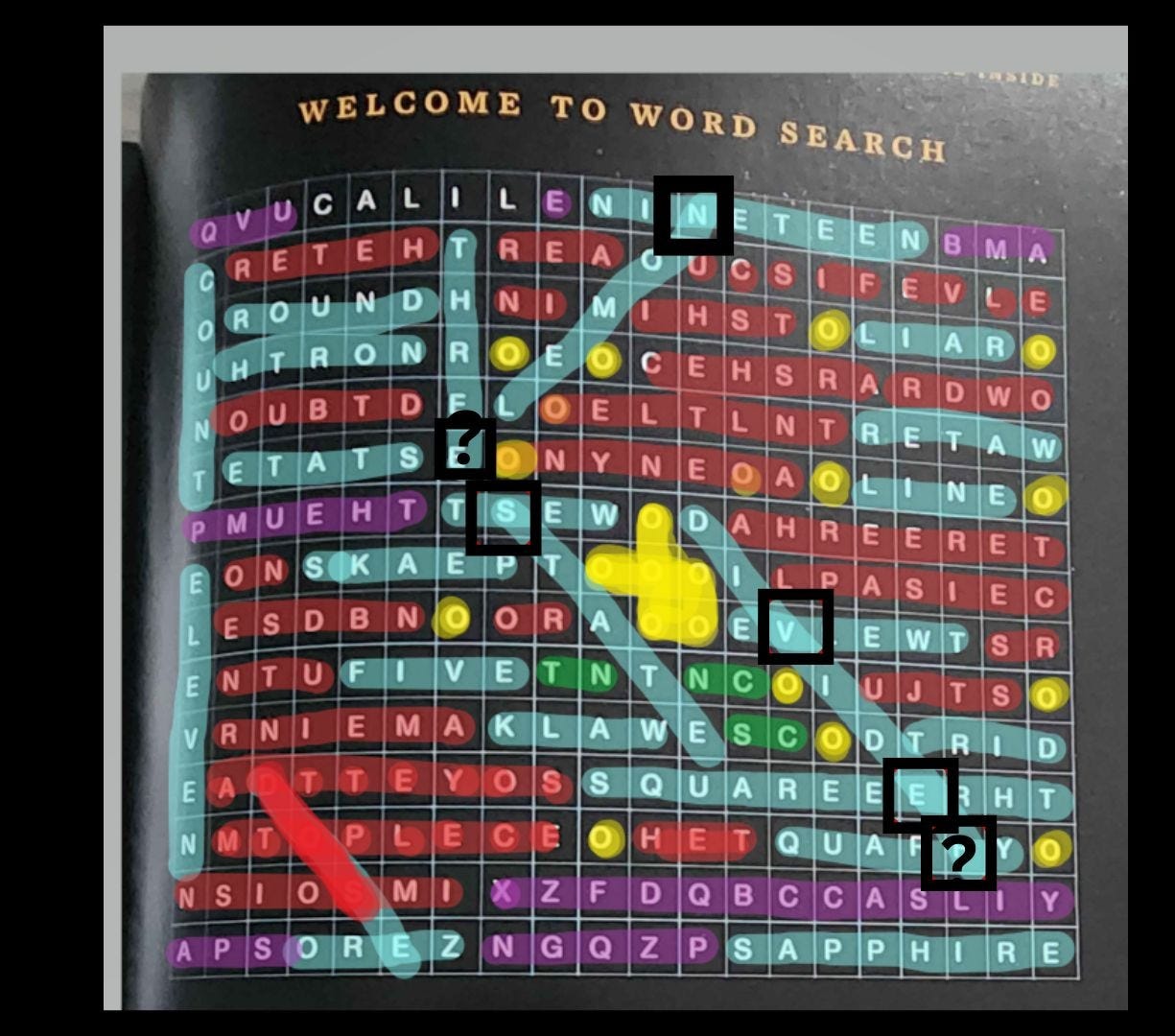 There's Treasure Inside: Five Clues in This Word Search Puzzle