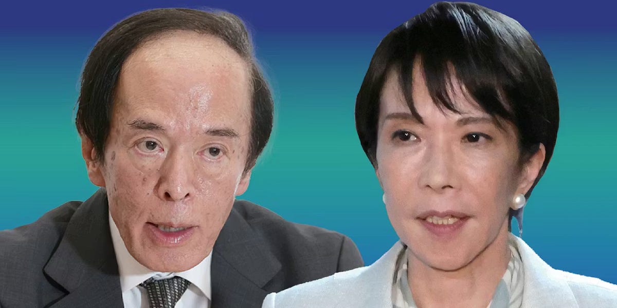 Takaichi is now BoJ Gov Ueda's only audience