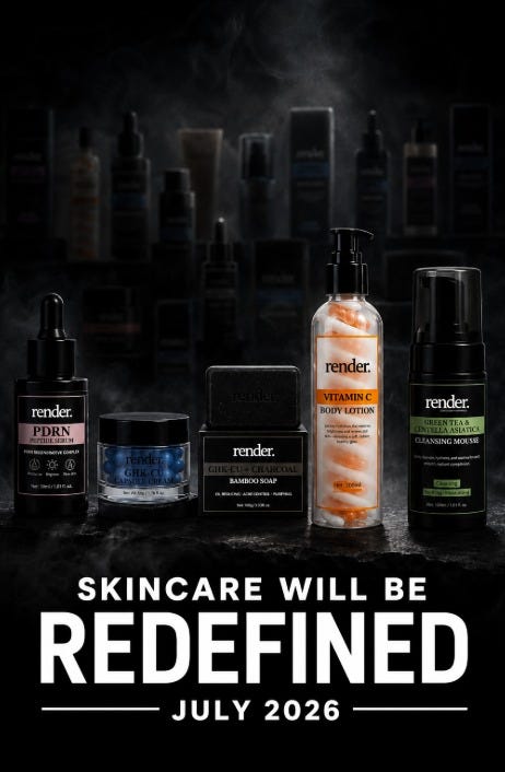 Introducing Render, My Peptide Skincare Company - by Derek