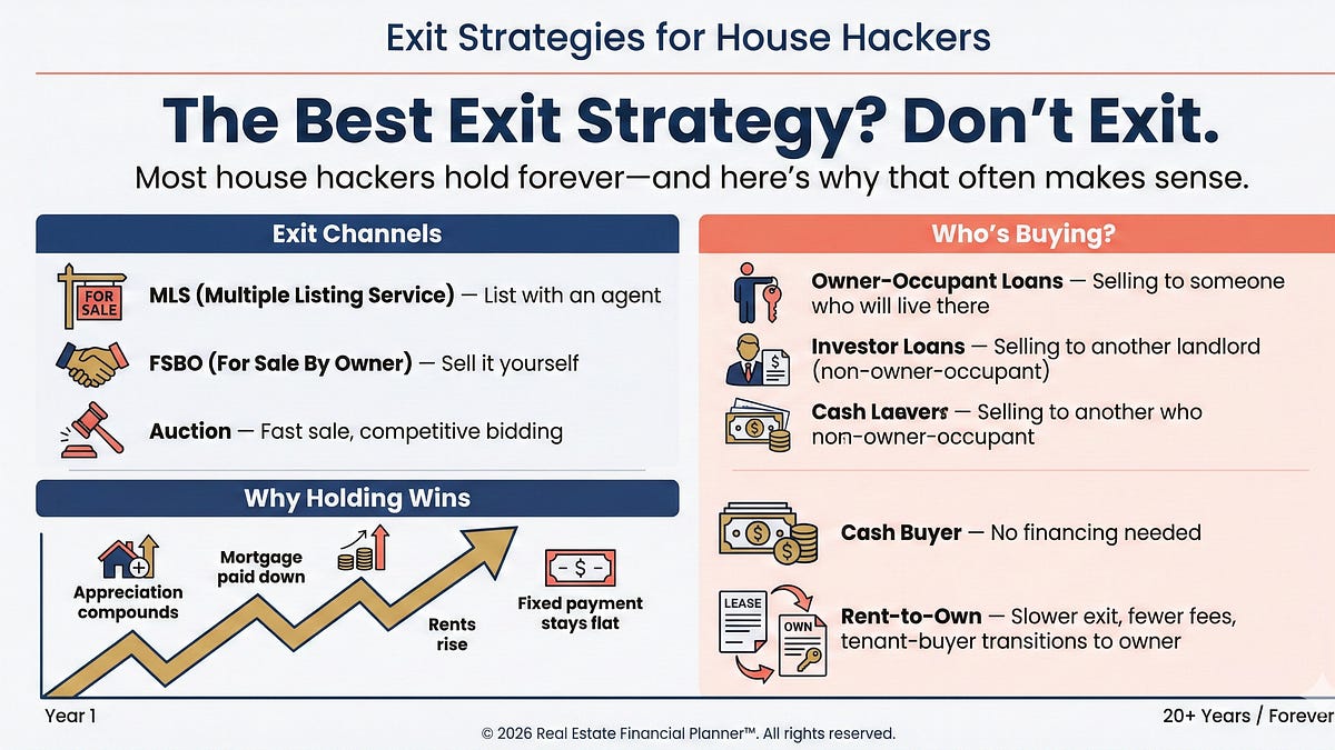 The best exit strategy for house hackers? Don't.