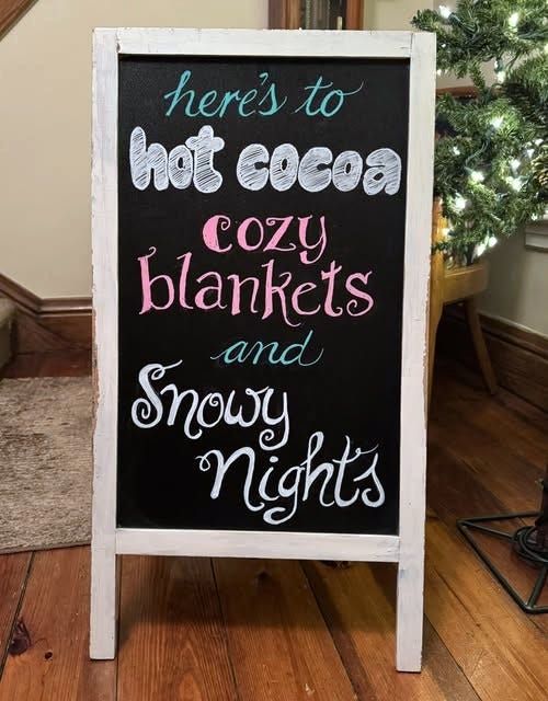 December chalkboard time-lapse - by LindaKSienkiewicz