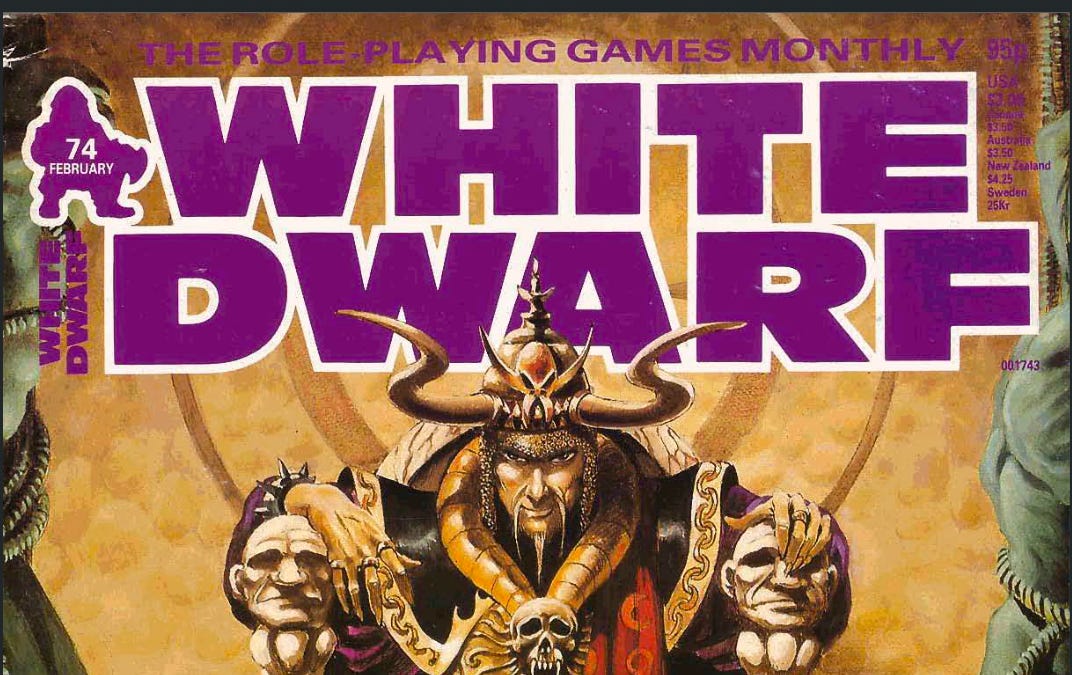 White Dwarf #74 - February 1986 - by Thomas