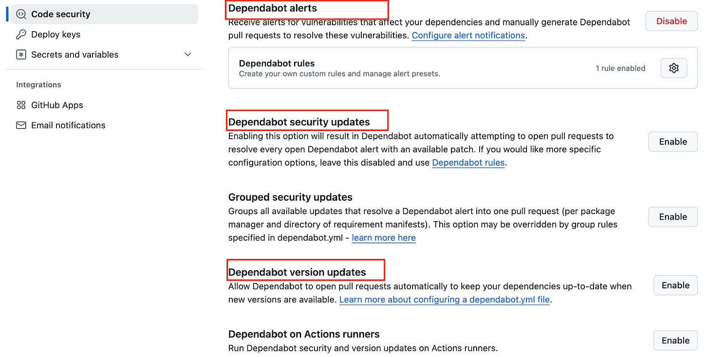 Dependabot in Github - by Surender Panchaksharam
