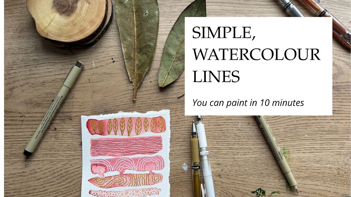 Let's paint some Watercolour Lines - by Shelle Creates