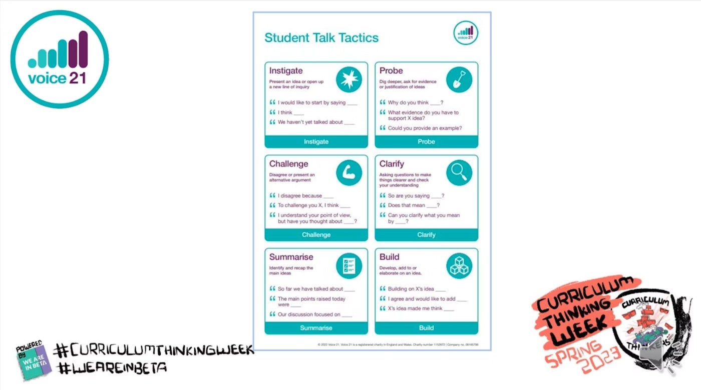 student talk tactics