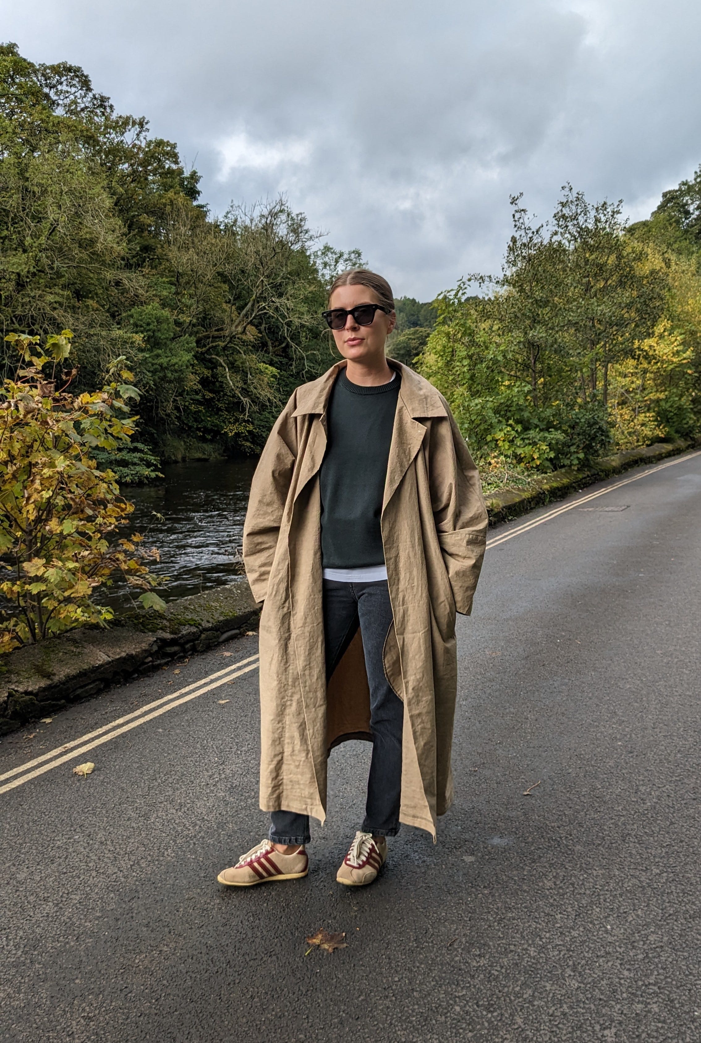 How to Style Long Coats with Trainers