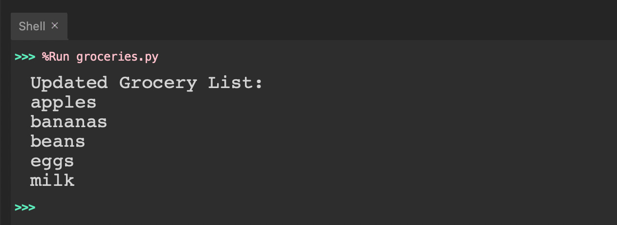 Grocery List Manipulation with Python - by Ardit Sulce