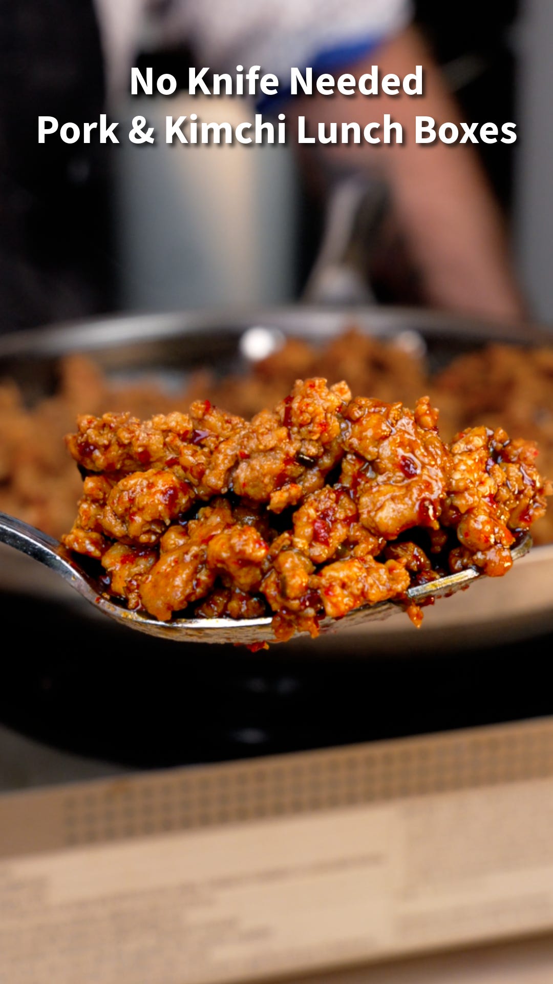 No Knife Needed Pork & Kimchi Lunch Boxes