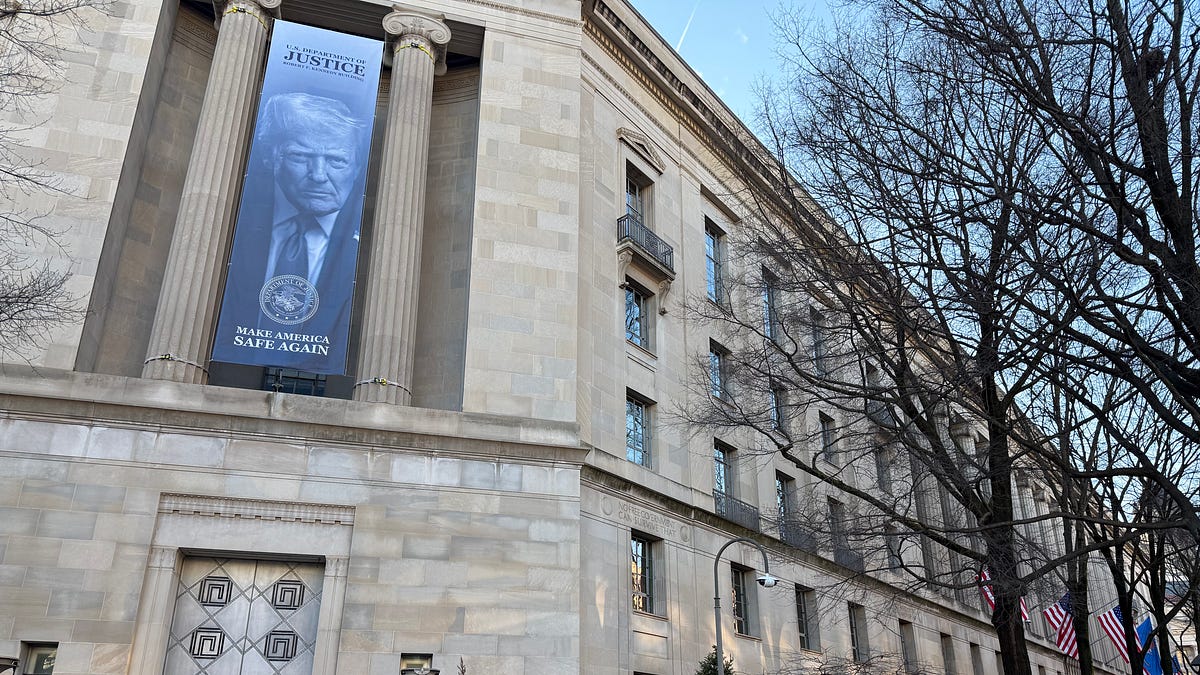 A sharp warning in an ordinary news release: "President Trump’s Justice ...