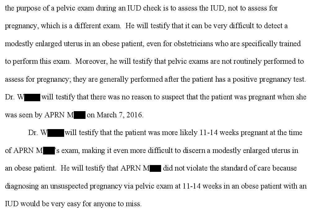Missed Pregnancy Diagnosis at IUD Check